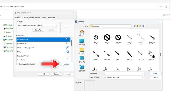 如何在 Windows 11 中更改鼠标光标 - Pfrlju.com