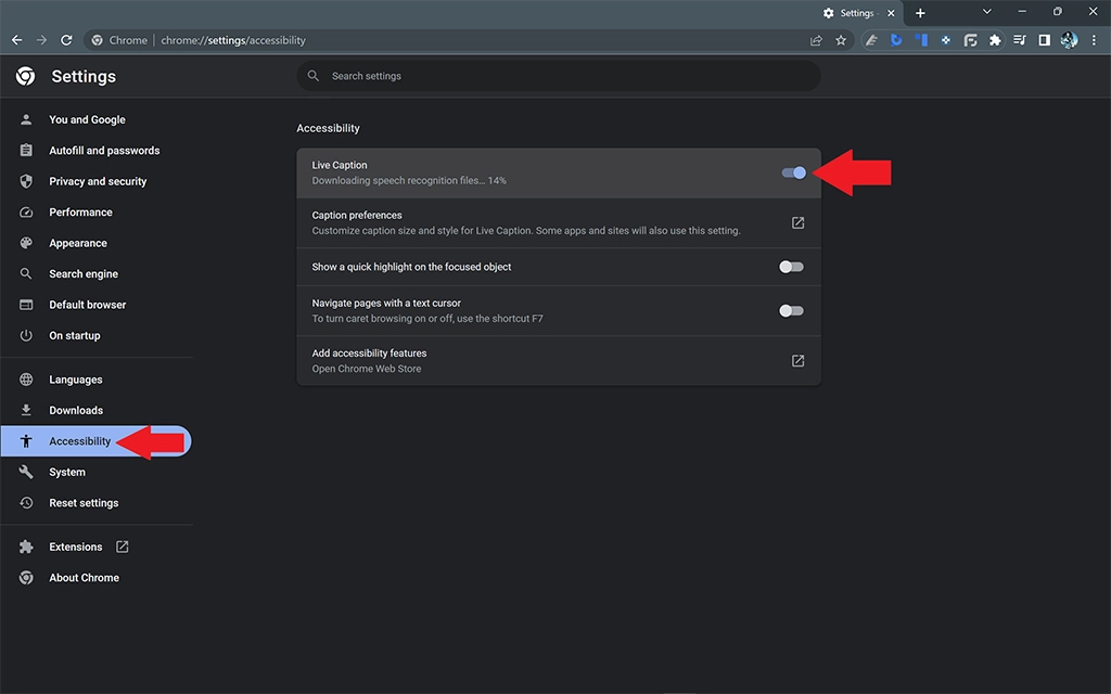 如何在 Google Chrome 中启用、自定义和禁用实时字幕 - Pfrlju.com