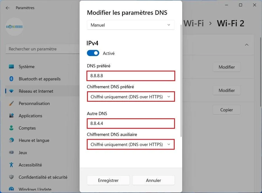 如何在 Windows 11 中启用 DNS over HTTPS (DoH) - Pfrlju.com