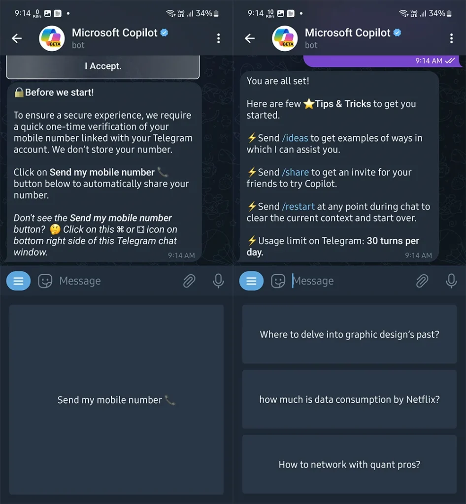 微軟 Copilot AI 助手現已在 Telegram 上推出 - Pfrlju.com